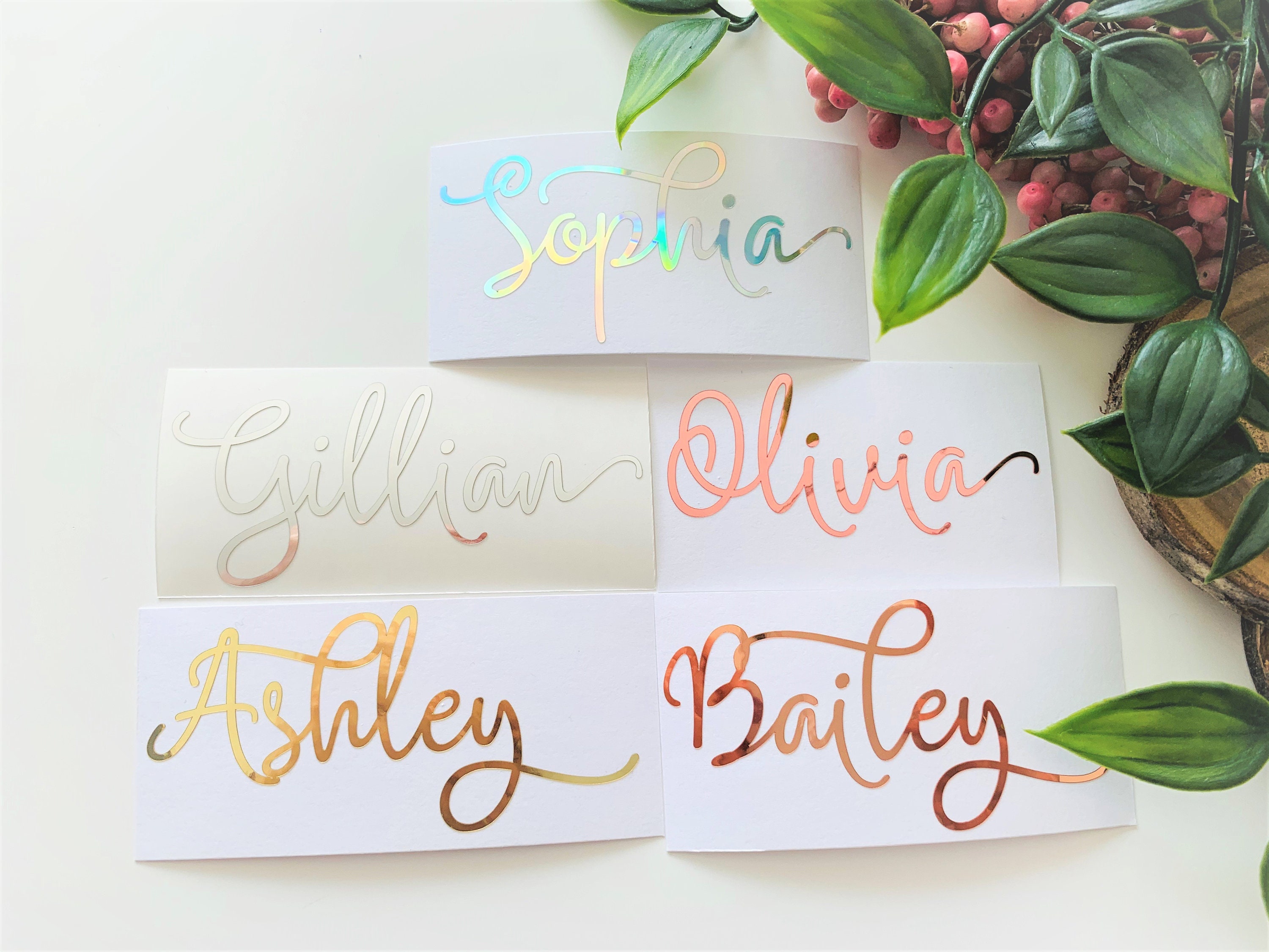 Custom Name Stickers Place Cards Decal Planner Stickers | Etsy