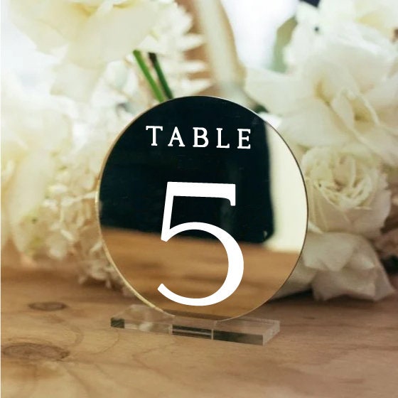 Wedding Table Number Decal, Mr & Mrs Table Number Sticker, Place Card ...