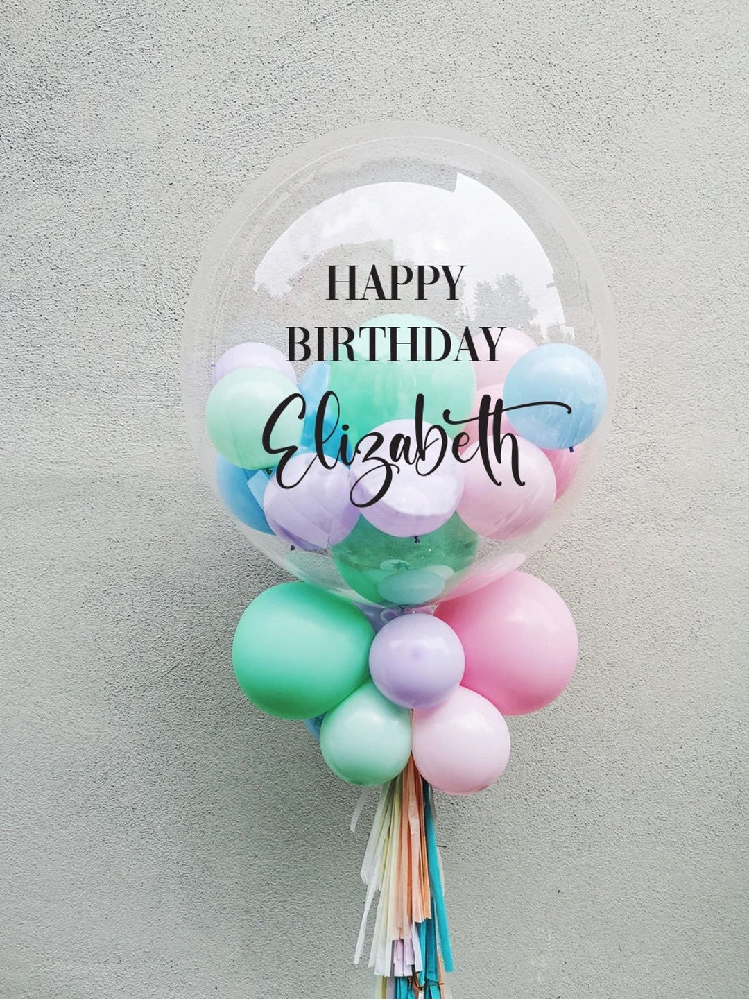 Personalised Balloon Decal, Balloon Label, Custom Vinyl Decal, Birthday ...
