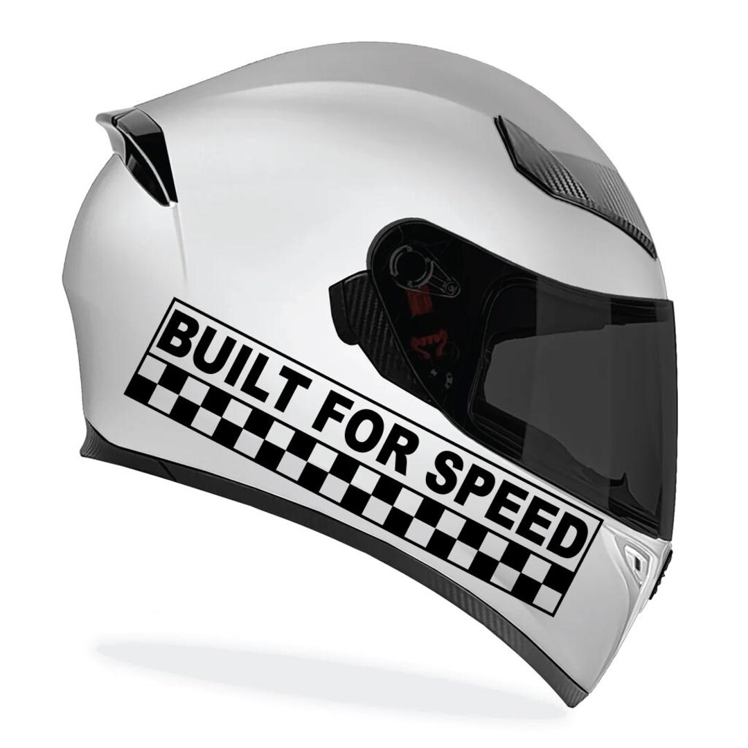 Motorcycle Helmet Built for Speed Decal, Motorbike Sticker, Car Sticker ...