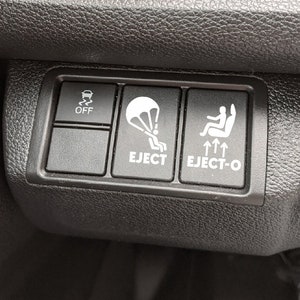Blank Car Button Decal, Eject Passenger Button Decal, Blank Buttons ...