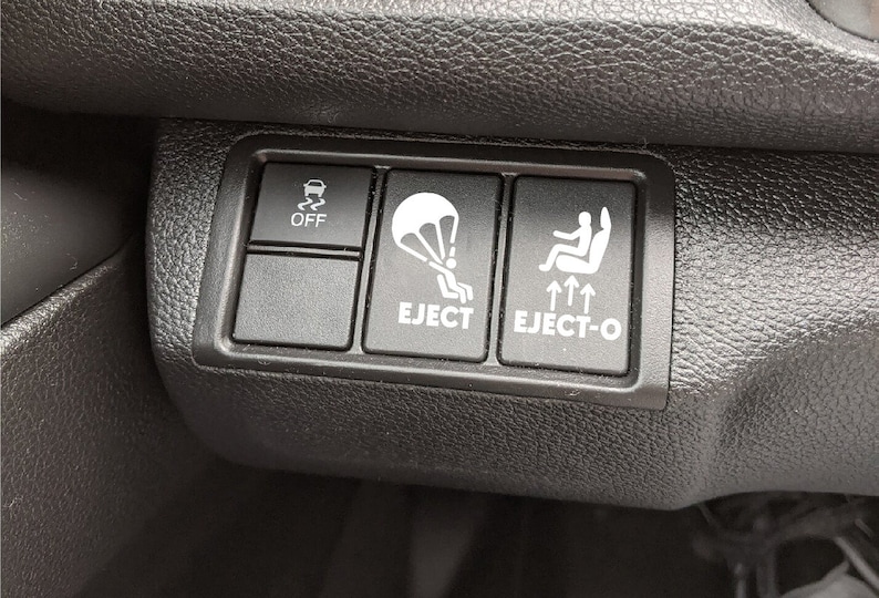 Blank Car Button Decal, Eject Passenger Button Decal, Blank Buttons ...