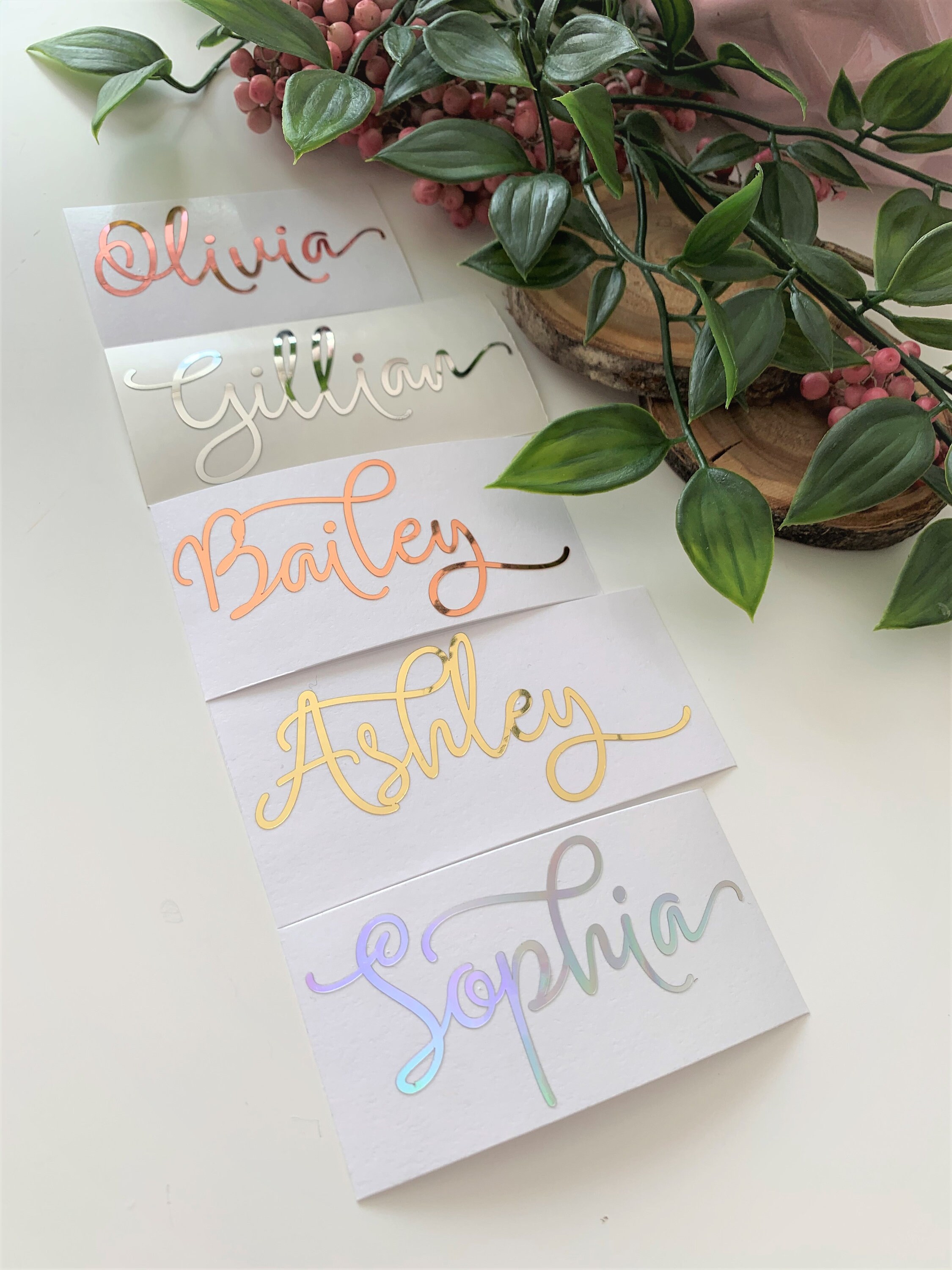 Custom Name Stickers Place Cards Decal Planner Stickers | Etsy