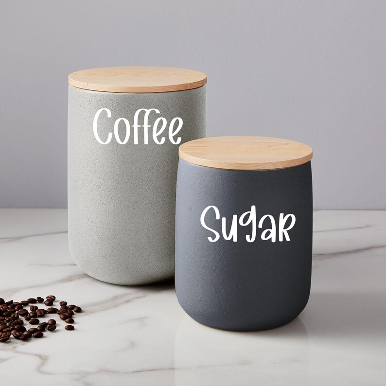 Canister Decals Canister Labels Jar Labels Custom Name | Etsy