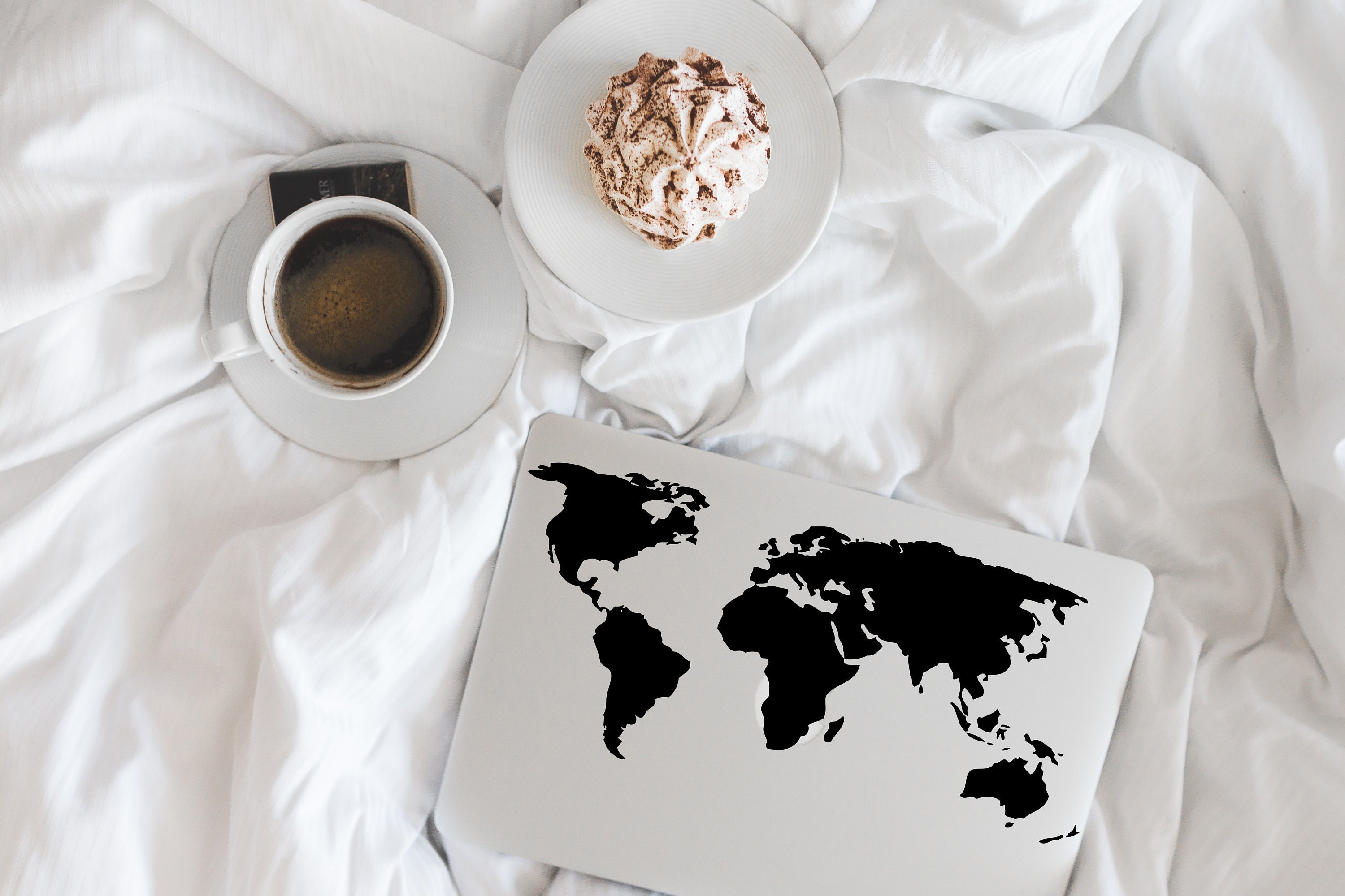 World Map Decal World Map Sticker Glitter World Vinyl for - Etsy