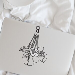 Hanging Plants and Succulents Decal, Plant Decal, Botanical Decal ...