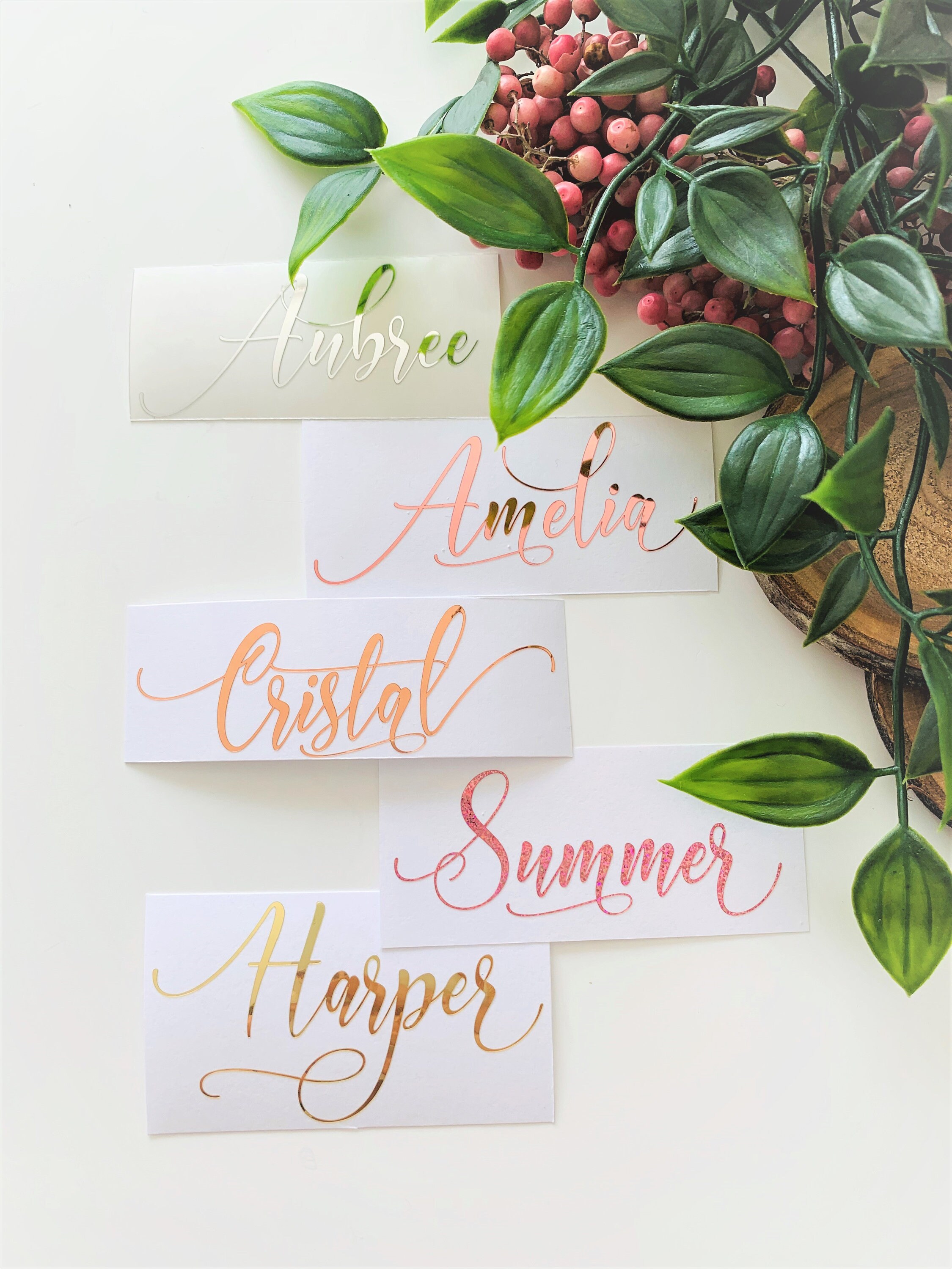 Custom Name Stickers Place Cards Decal Personalized Name - Etsy