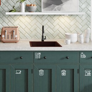 Kitchen Utensil Icon Decals, Kitchen Icons Stickers, Kitchen Organizing ...