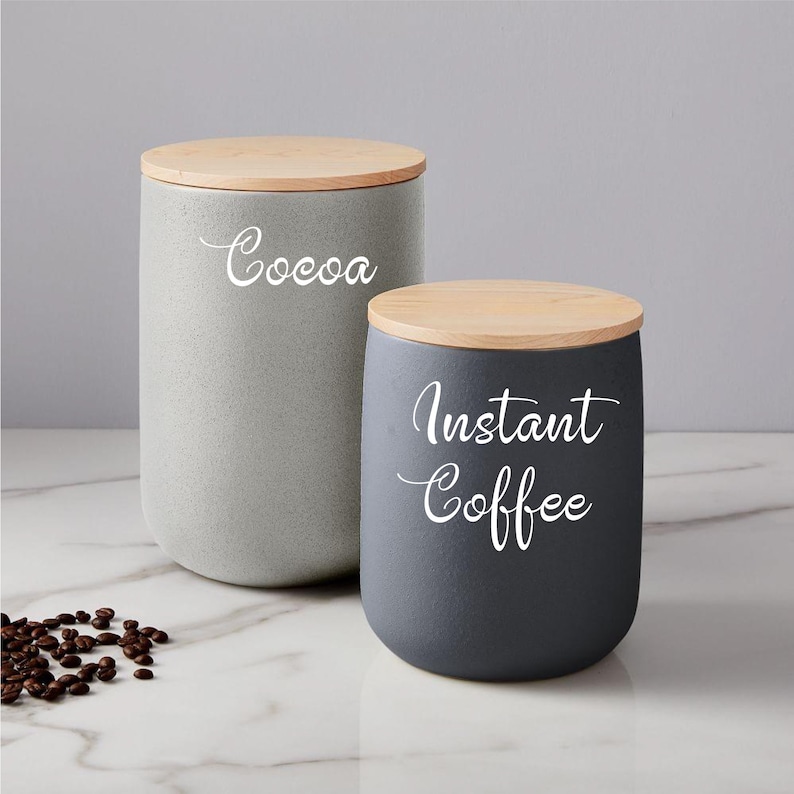 Canister Decals Canister Labels Jar Labels Custom Name - Etsy
