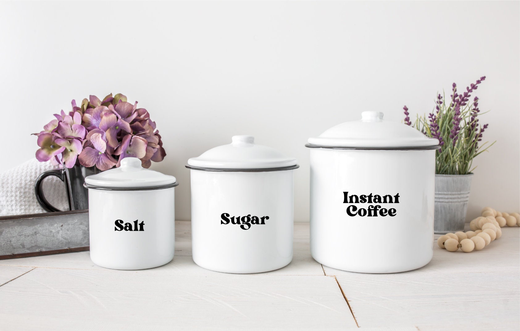 Canister Decals, Canister Labels, Jar Labels, Custom Name Sticker ...