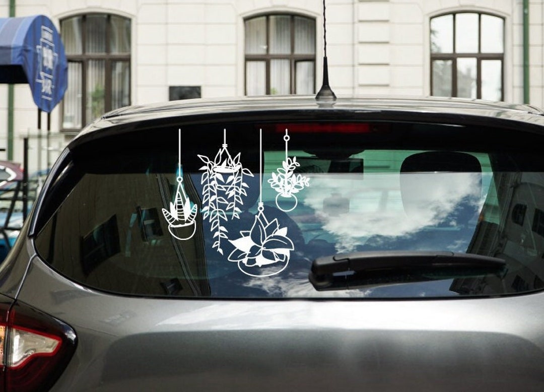 Hanging Plants and Succulents Decal, Plants Sticker, Botanical Decal ...