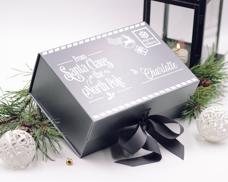 Custom Christmas Gift Box, Personalized Gift Box, Christmas Present Box ...