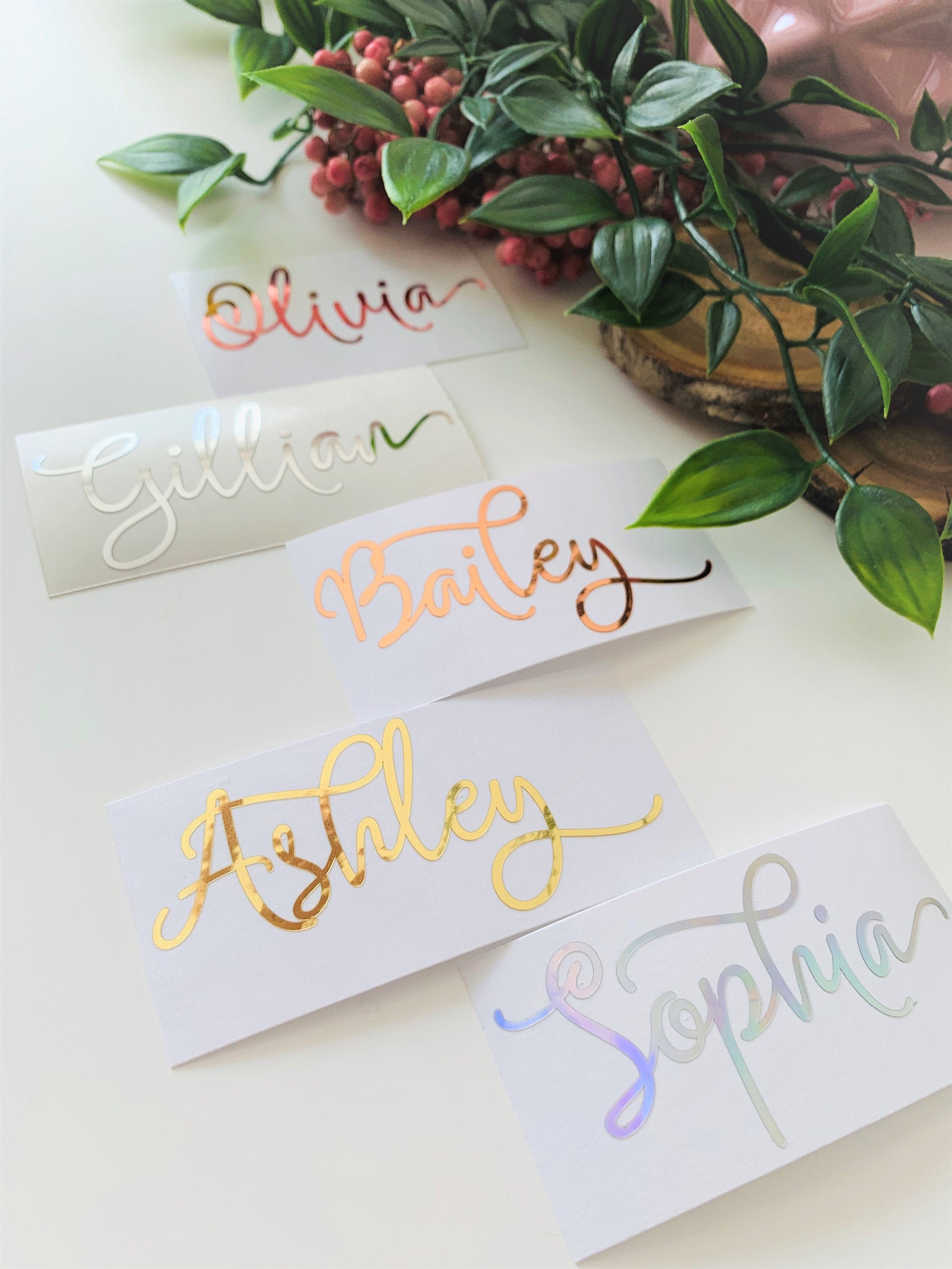 Custom Name Stickers Place Cards Decal Planner Stickers | Etsy