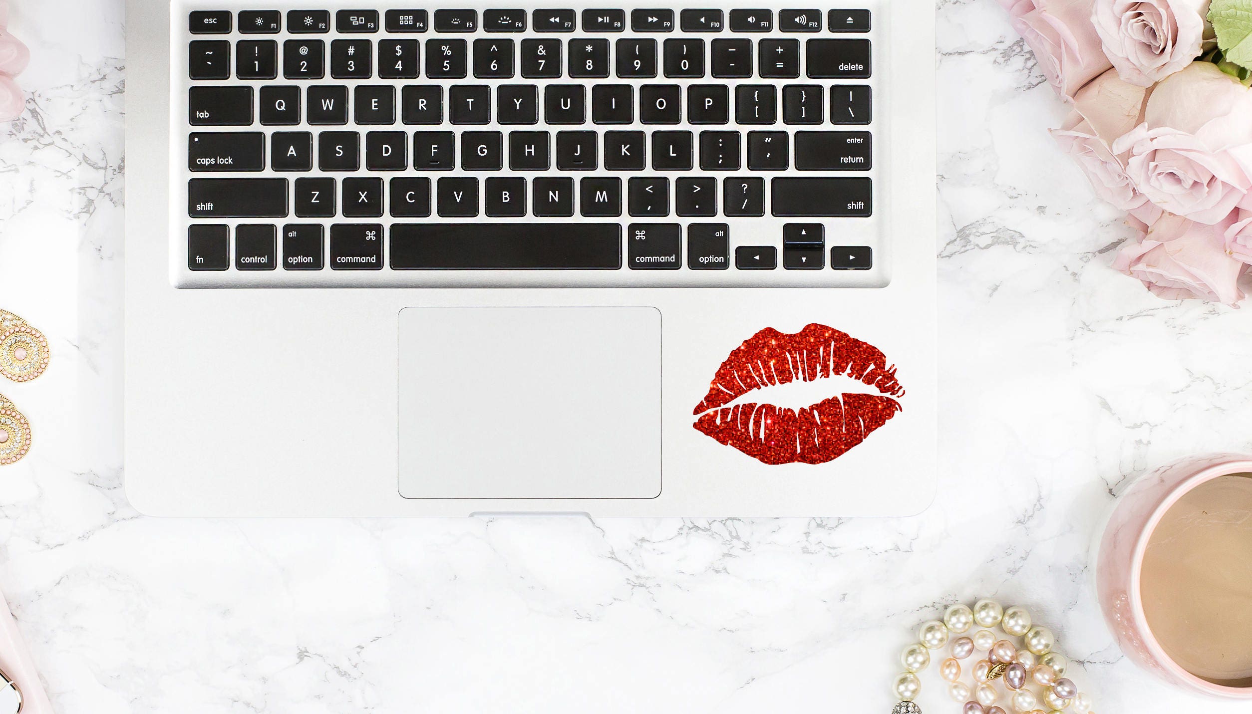 GLITTER Lips Decal Lips Sticker for Macbook Laptop Car | Etsy