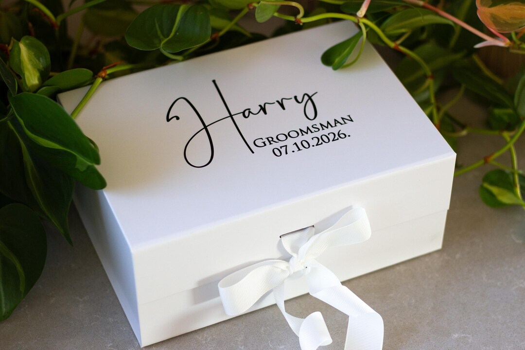 Personalised Groomsmen Gift Box, Custom Groom Gift Box, Luxury Wedding ...