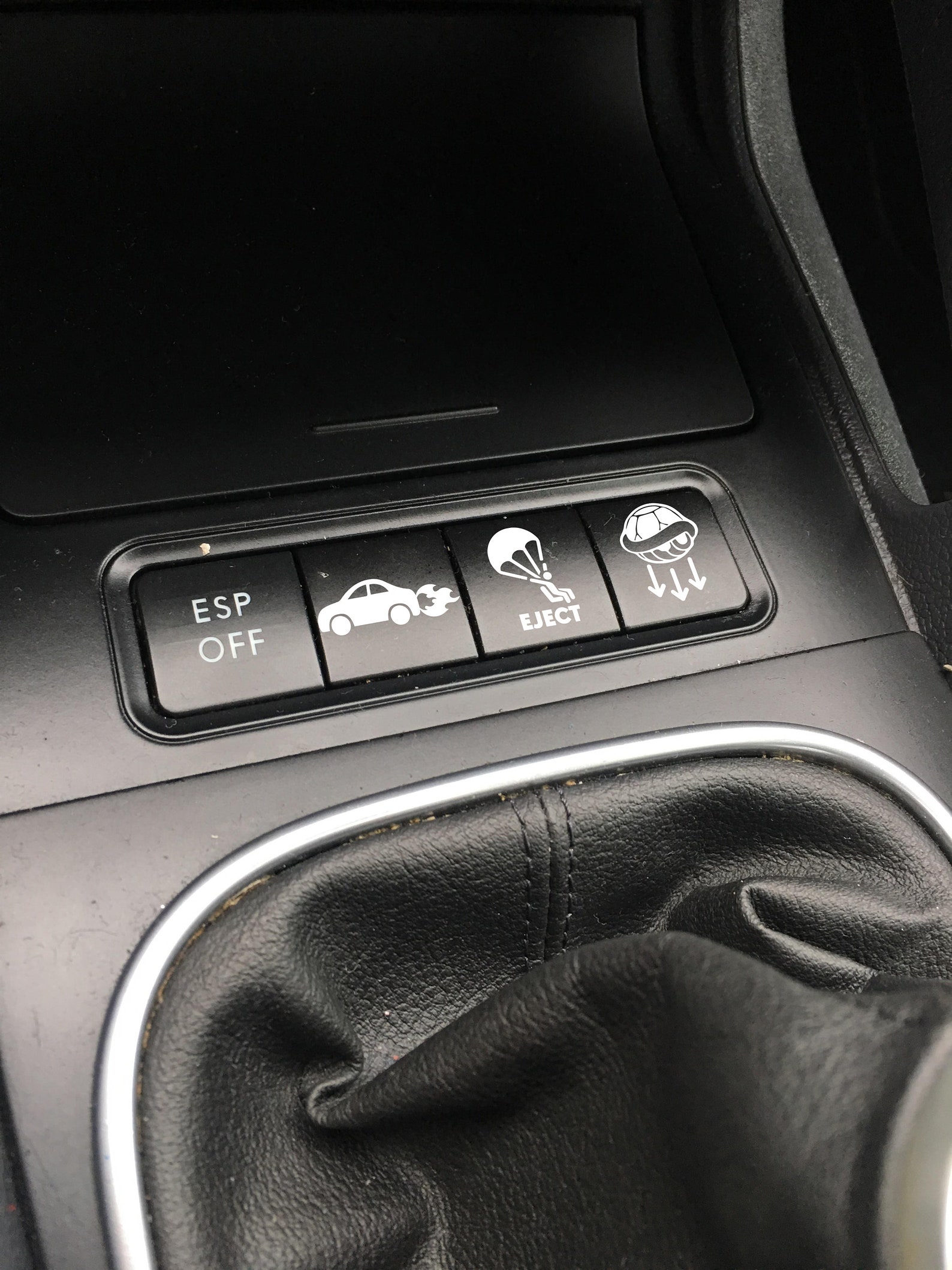 Blank Car Button Decal, Eject Passenger Button Decal, Blank Buttons ...
