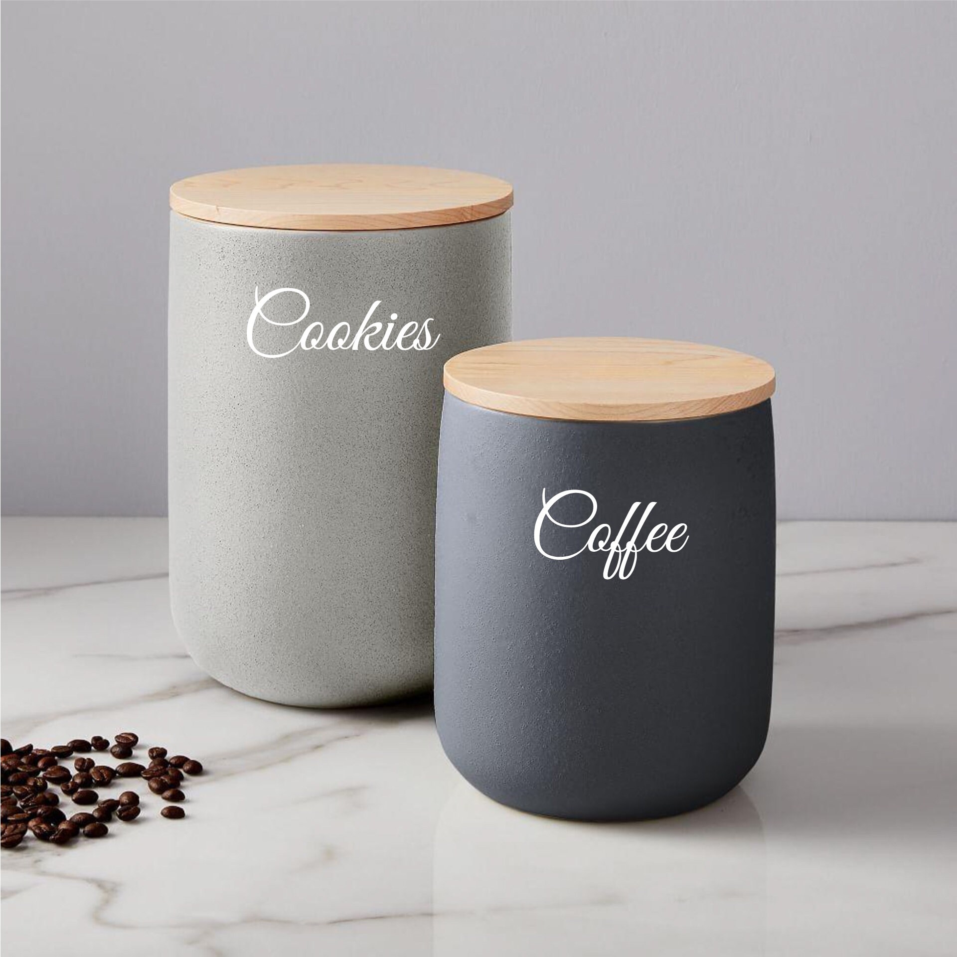 Canister Decals, Canister Labels, Jar Labels, Custom Name Sticker ...