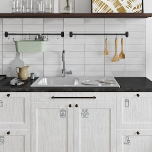 Kitchen Utensil Icon Decals, Kitchen Icons Stickers, Kitchen Organizing ...