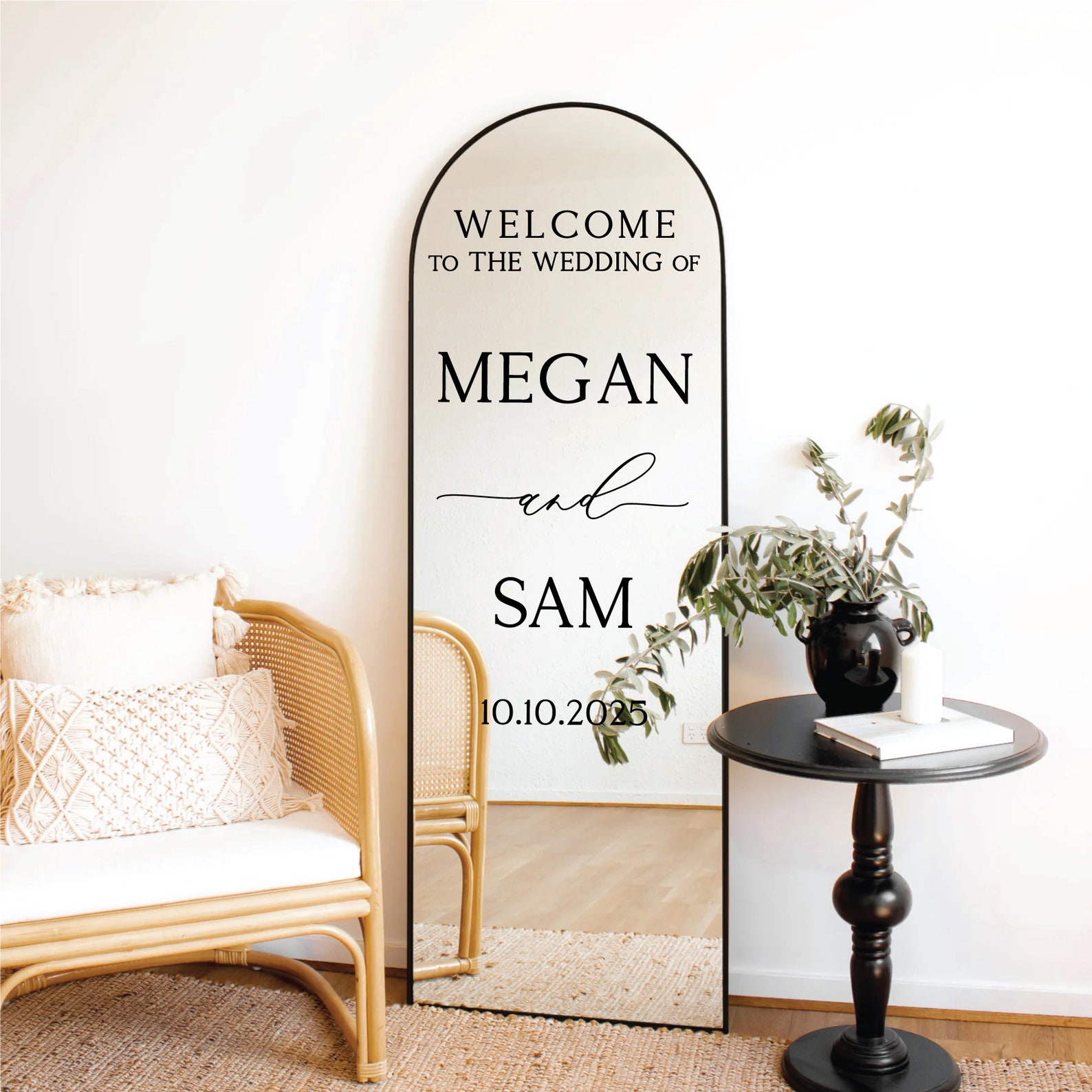 Welcome to the Wedding Mirror Vinyl Decal, Custom Welcome Wedding ...