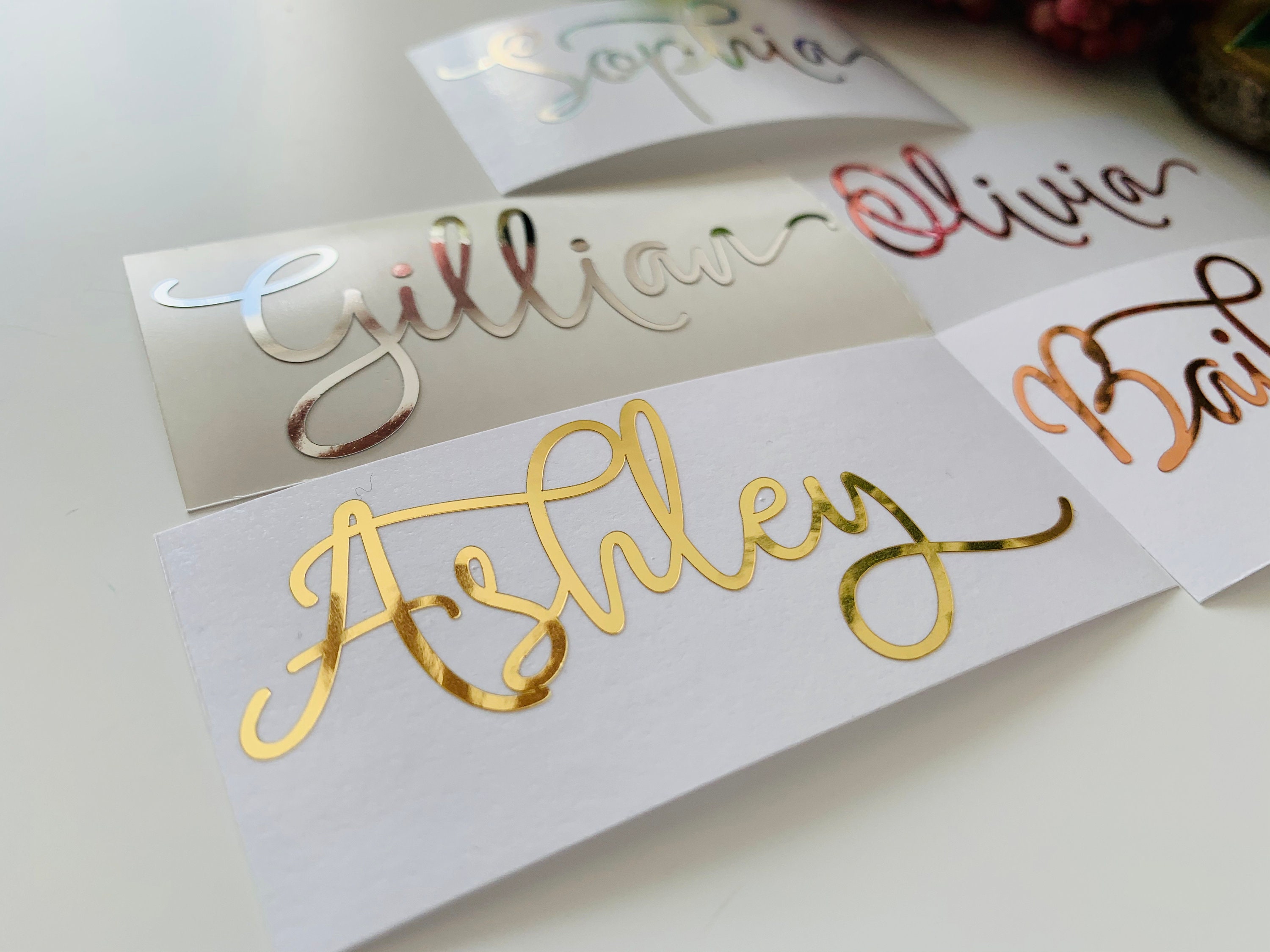 Custom Name Stickers Place Cards Decal Planner Stickers | Etsy