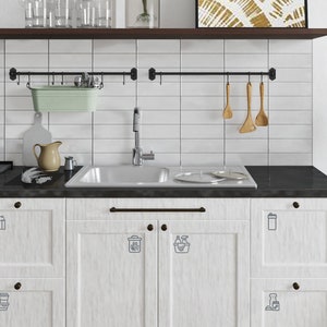 Kitchen Utensil Icon Decals, Kitchen Icons Stickers, Kitchen Organizing ...