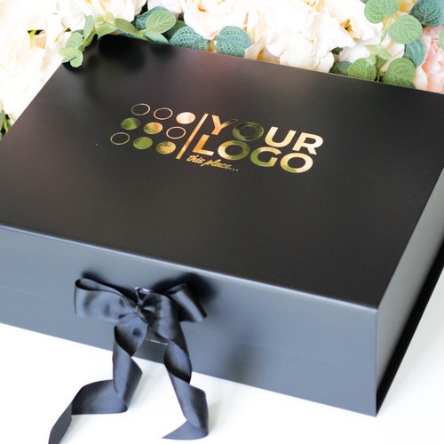 Large Rose Gold A4 Custom LOGO Gift Box Luxury Personalized - Etsy