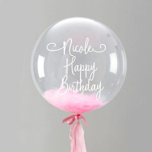 Personalised Balloon Decal, Balloon Label, Custom Vinyl Decal, Birthday ...