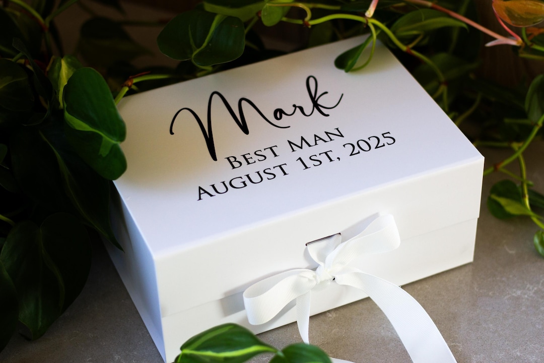 Personalised Groomsmen Gift Box, Custom Groom Gift Box, Luxury Wedding ...