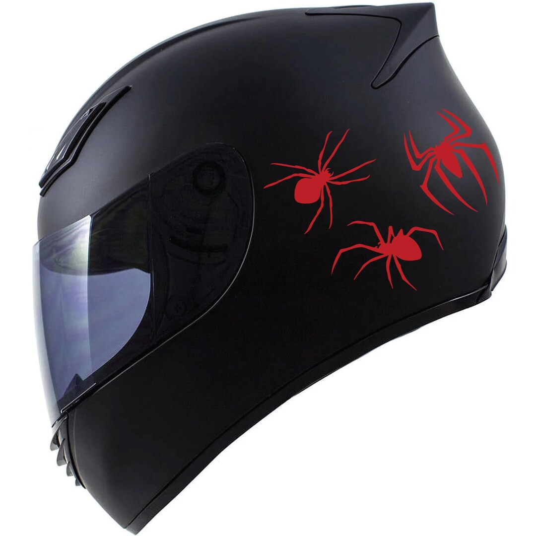 Motorcycle Helmet Spiders Decal, Motorbike Spiders Sticker, Car Sticker ...