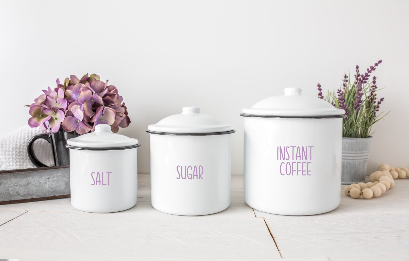 Canister Decals, Canister Labels, Jar Labels, Custom Name Sticker ...