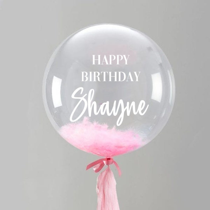 Personalised Balloon Decal Balloon Label Custom Vinyl Decal - Etsy