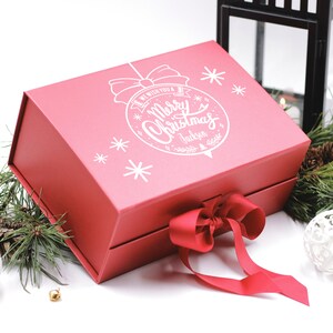 Custom Christmas Gift Box, Personalized Gift Box, Christmas Present Box ...