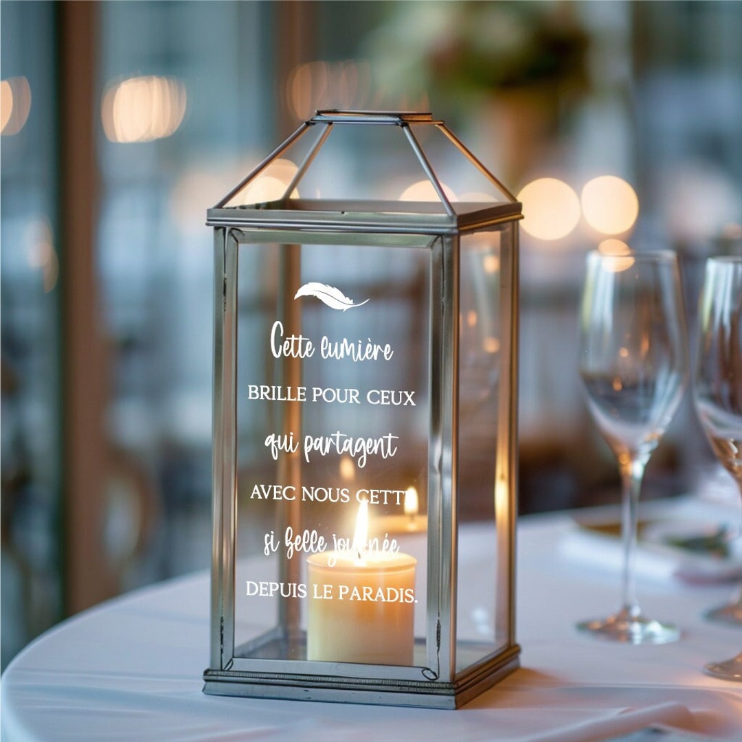 Wedding Memorial Lantern Decal, Commemorative Lantern Sticker, Lantern ...
