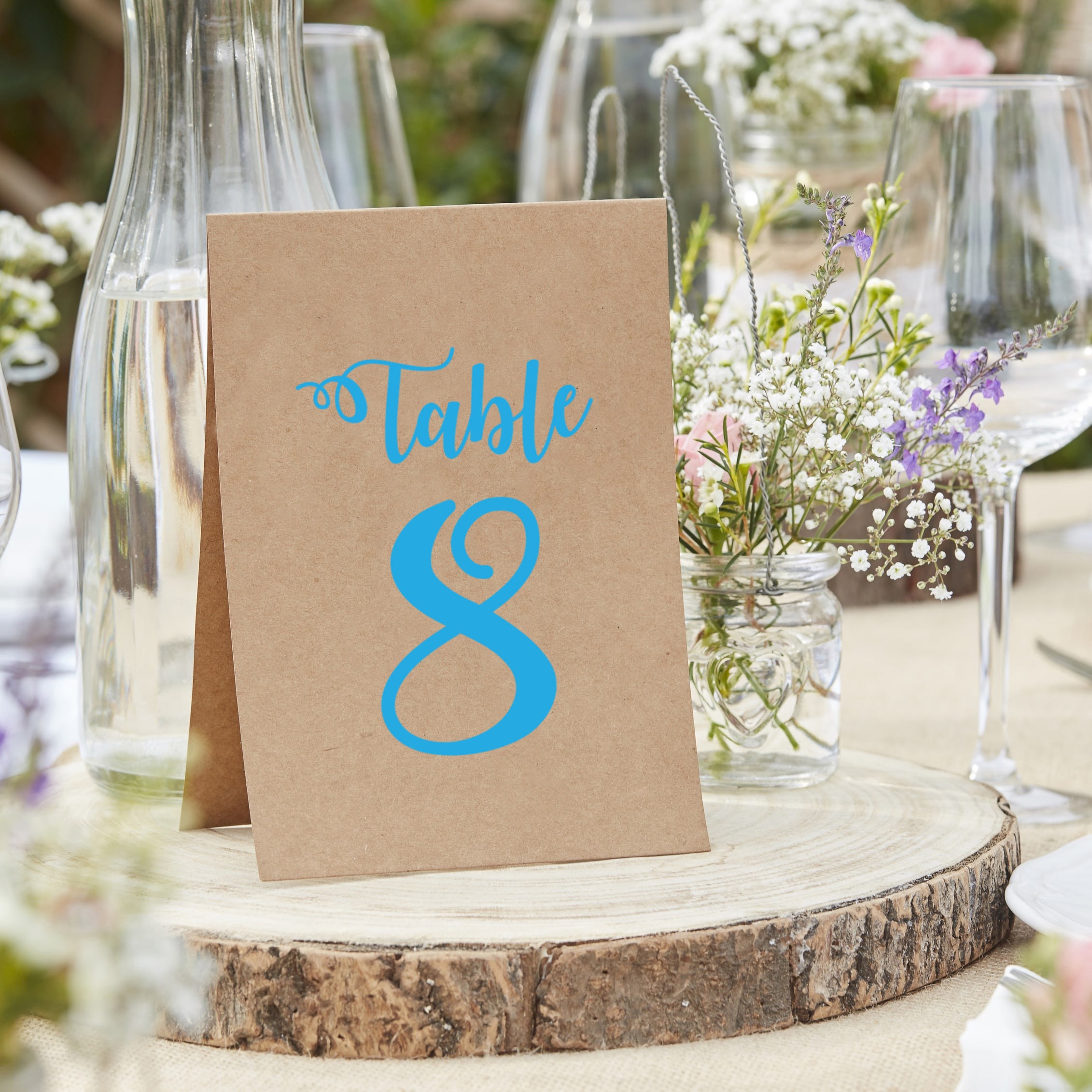 Wedding Table Number Decal, Glitter Rose Gold Table Number Sticker ...