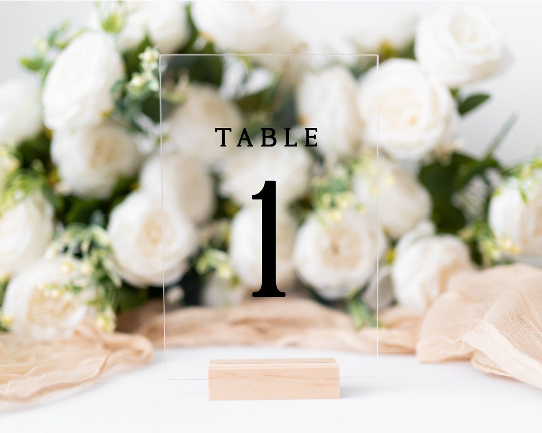 Wedding Table Number Decal, Mr & Mrs Table Number Sticker, Place Card ...