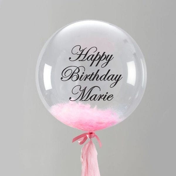 Personalised Balloon Decal Balloon Label Custom Vinyl Decal | Etsy