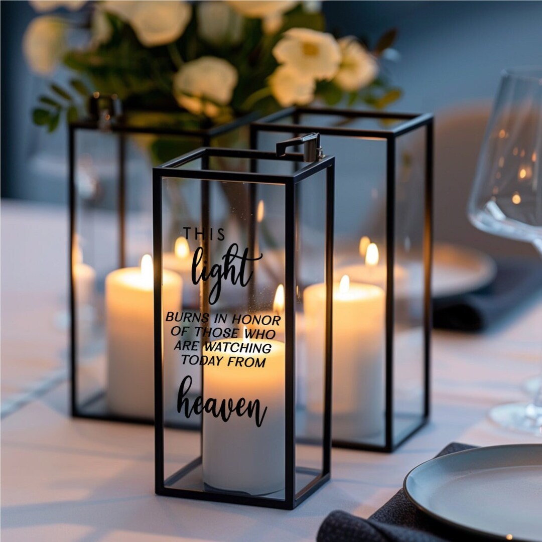 Wedding Memorial Lantern Decal, Wedding Memorial Sign Sticker, Lantern ...