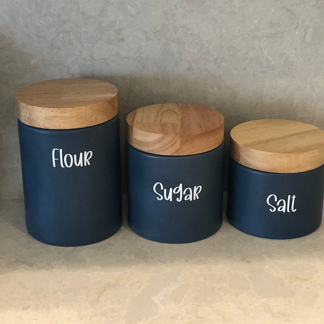 Canister Decals Canister Labels Jar Labels Custom Name | Etsy