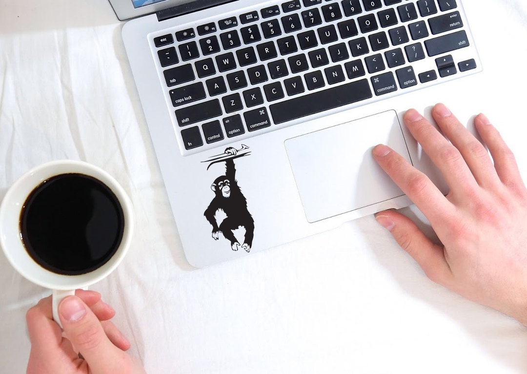 Chimp Hanging Out Decal, Chimp Hanging Out Sticker for Macbook, Laptop ...