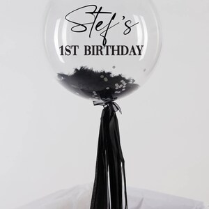 Personalised Balloon Decal, Balloon Label, Custom Vinyl Decal, Birthday ...