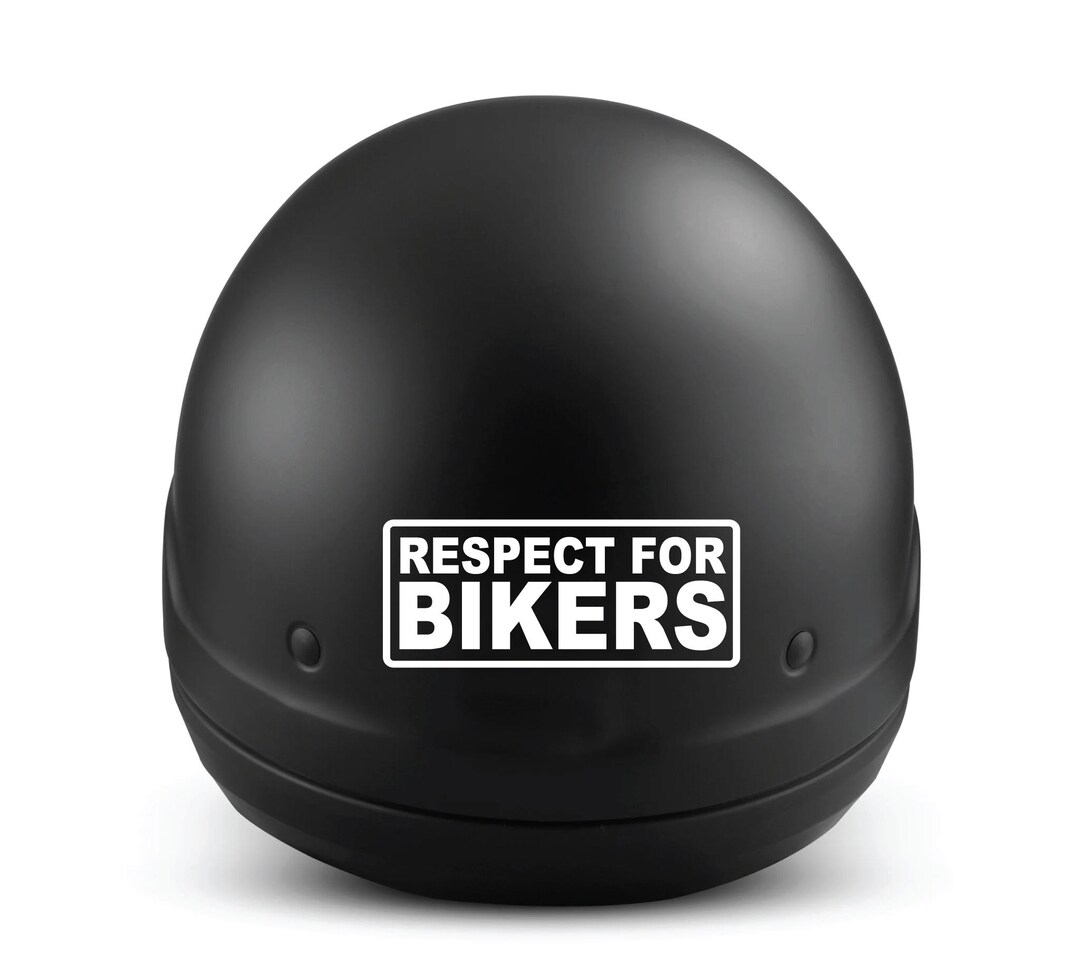 Motorcycle Helmet Respect for Bikers Decal, Motorbike Sticker, Car ...