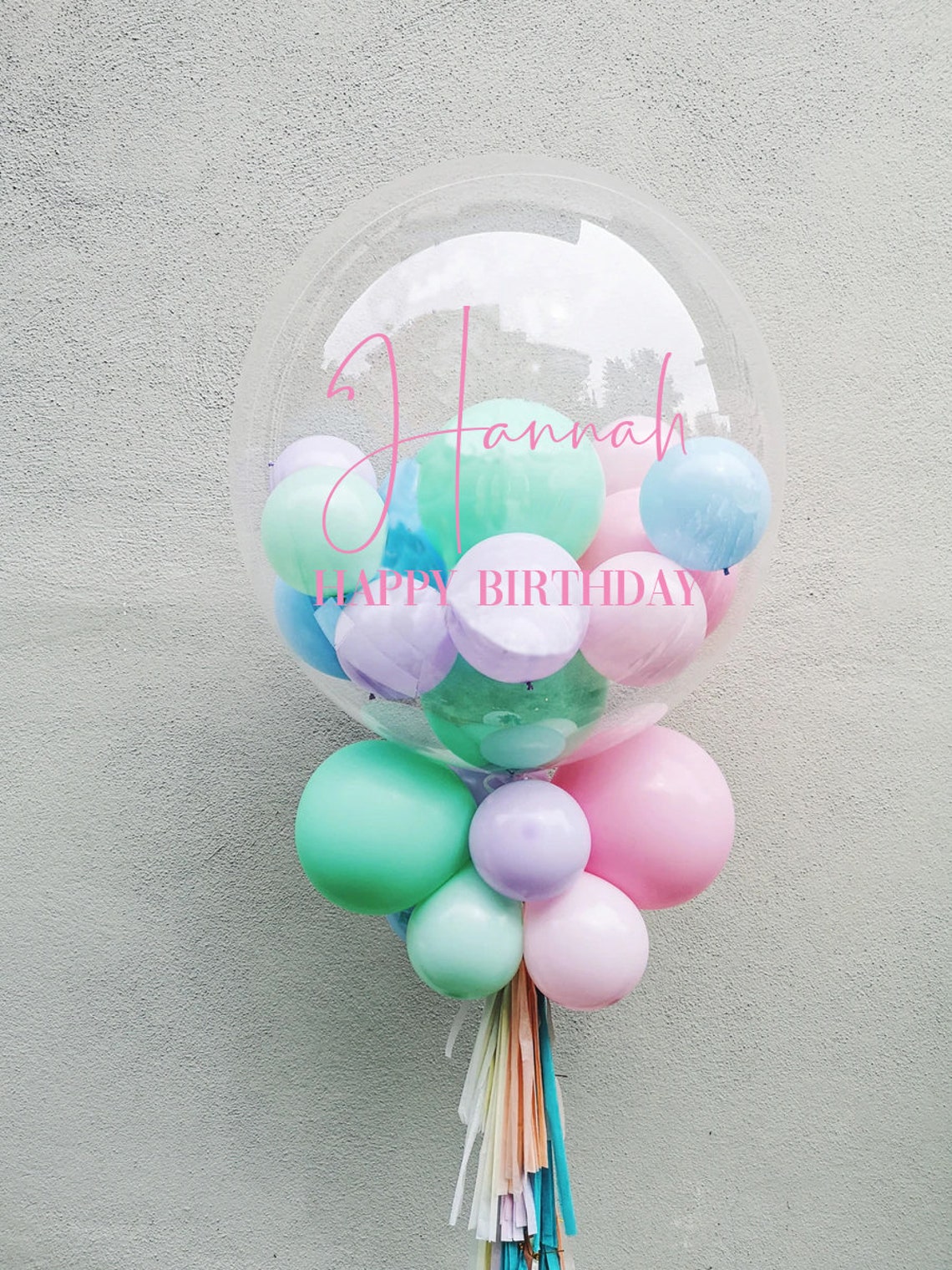 Personalised Balloon Decal, Balloon Label, Custom Vinyl Decal, Birthday ...