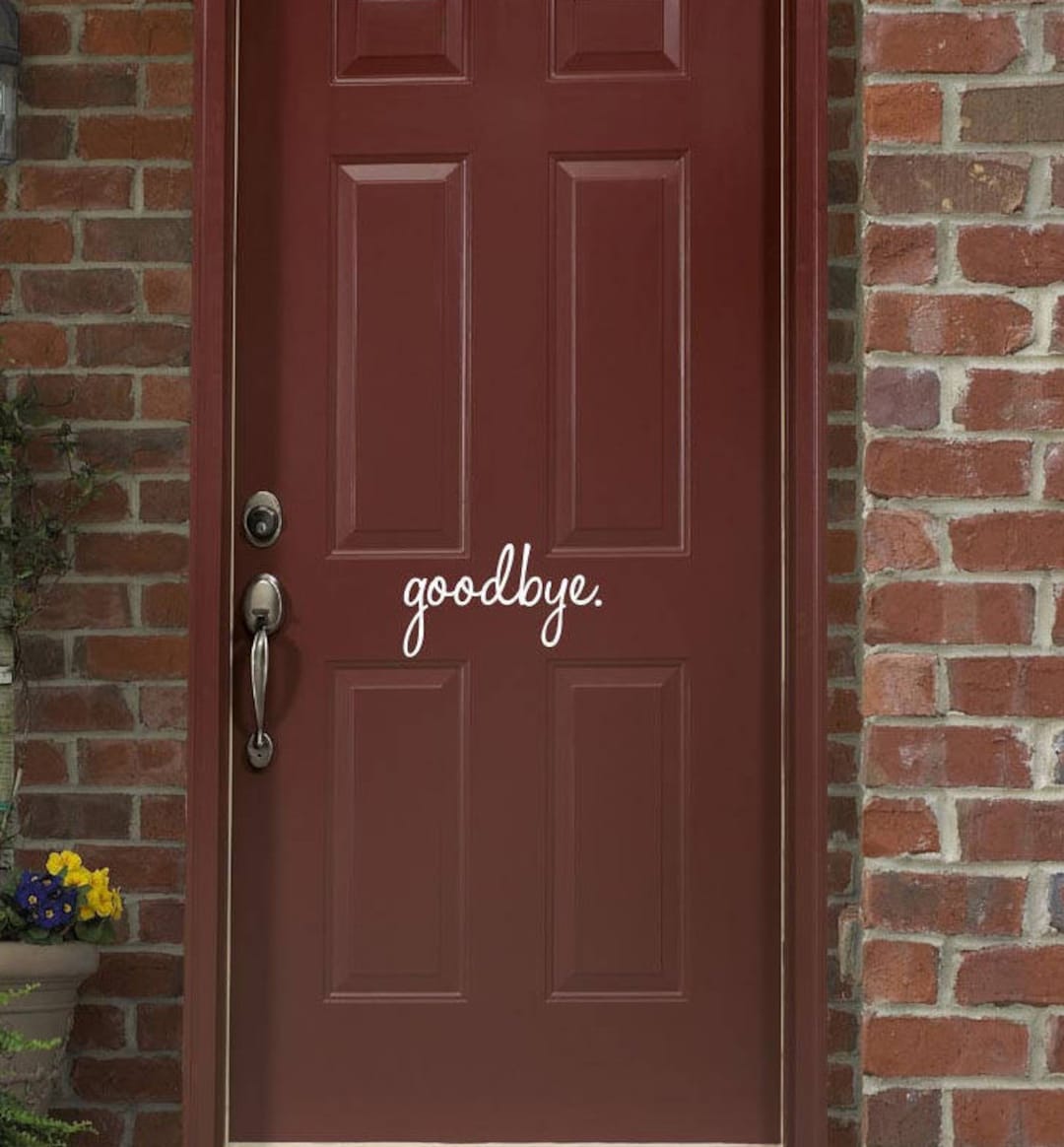 Goodbye Decal, Goodbye Sticker for Macbook, Laptop, Car, Notebook ...