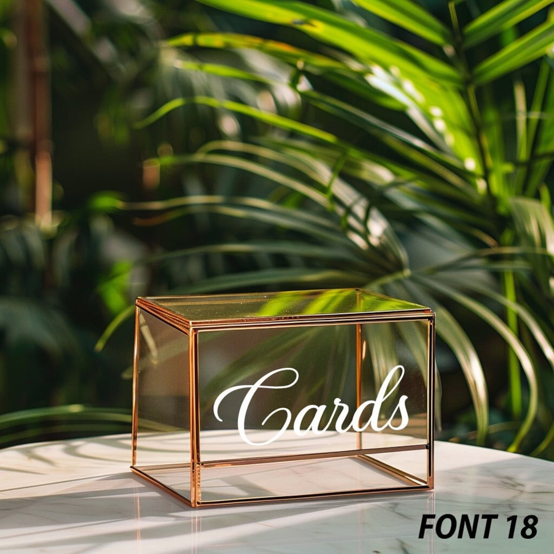 Wedding Card Box Decal, Custom Card Box Vinyl Decal for Wedding, Cards ...