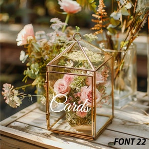 Wedding Card Box Decal, Custom Card Box Vinyl Decal for Wedding, Cards ...