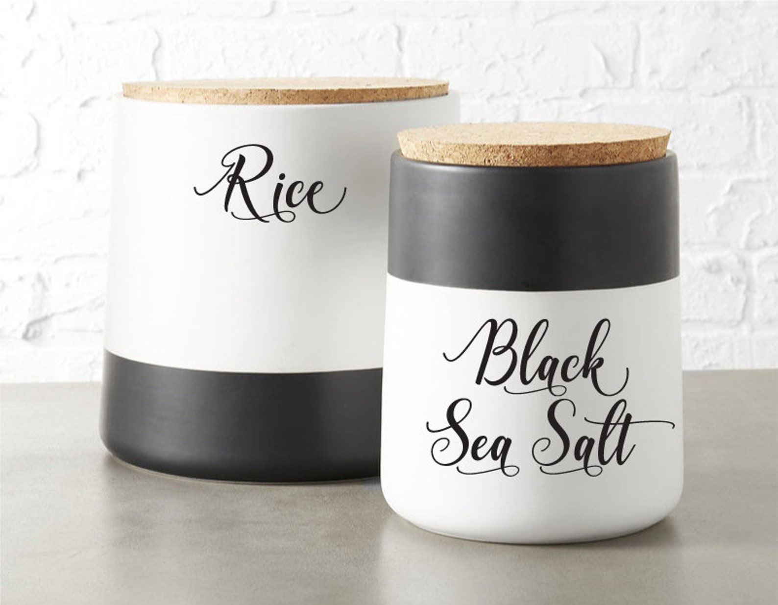 Canister Decals, Canister Labels, Jar Labels, Custom Name Sticker ...