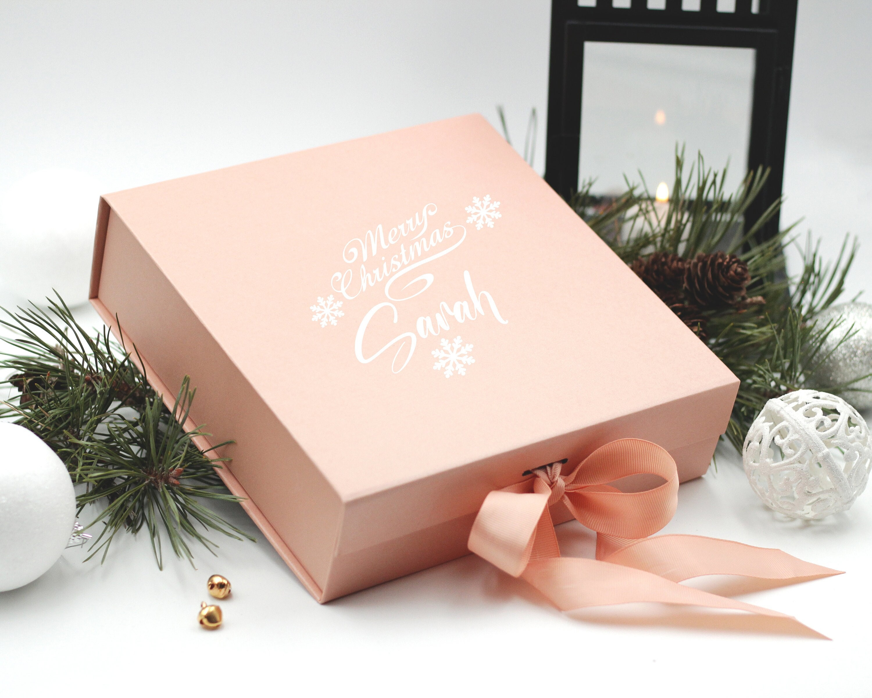 Custom Christmas Gift Box, Personalized Gift Box, Christmas Present Box ...
