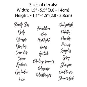 Makeup Organizer Stickers, Custom Name Sticker, Makeup Decal, Makeup ...