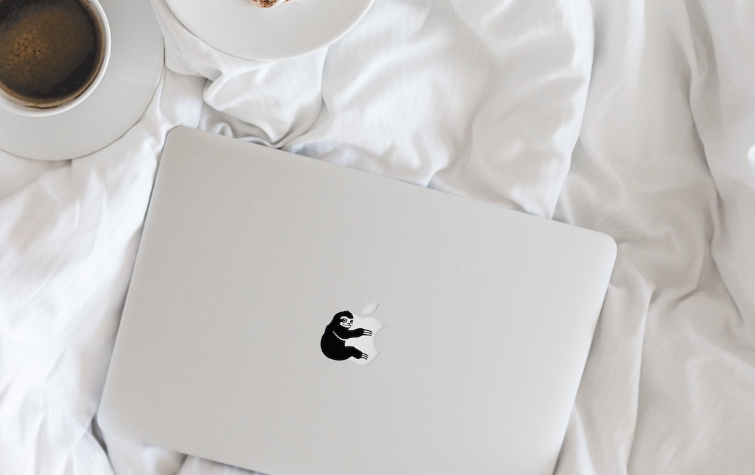 Hanging Sloth Decal for Laptop Logo Sticker, Glitter Rose Gold Sloth ...