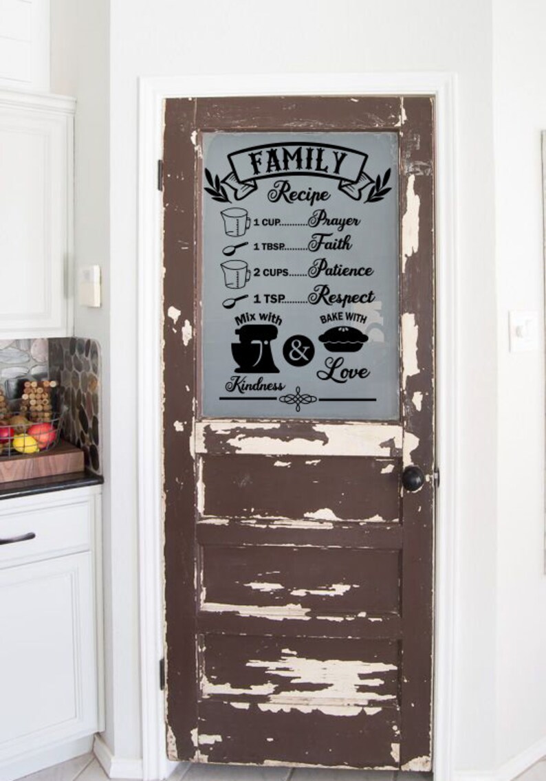 Family Recipe Sticker, Kitchen Decal, Pantry Decal, Baking Decal - Etsy